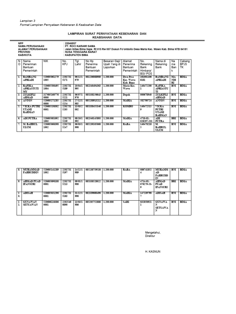 Berkas Bpjs TK | PDF