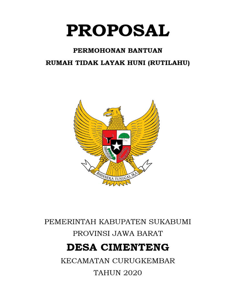 Proposal Permohonan Bantuan Rumah Tidak Layak Huni | PDF Proposal Permohonan Bantuan Rumah Tidak Layak Huni | PDF