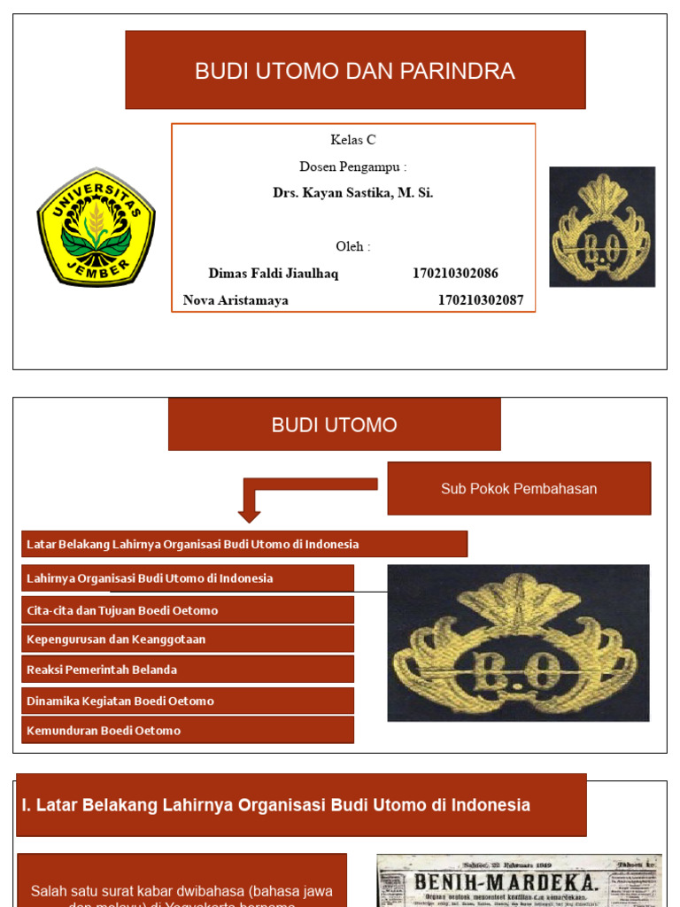 Budi Utomo Dan Parindra | PDF