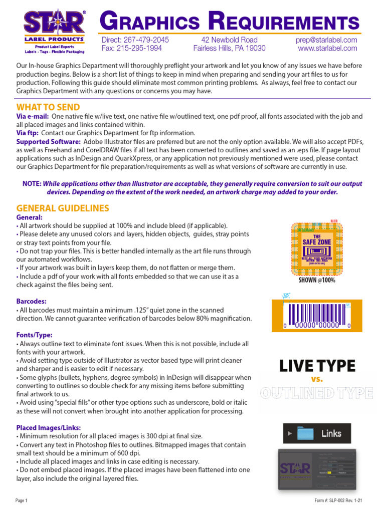 Label Company Requirements | PDF | Adobe Illustrator | Graphic Design