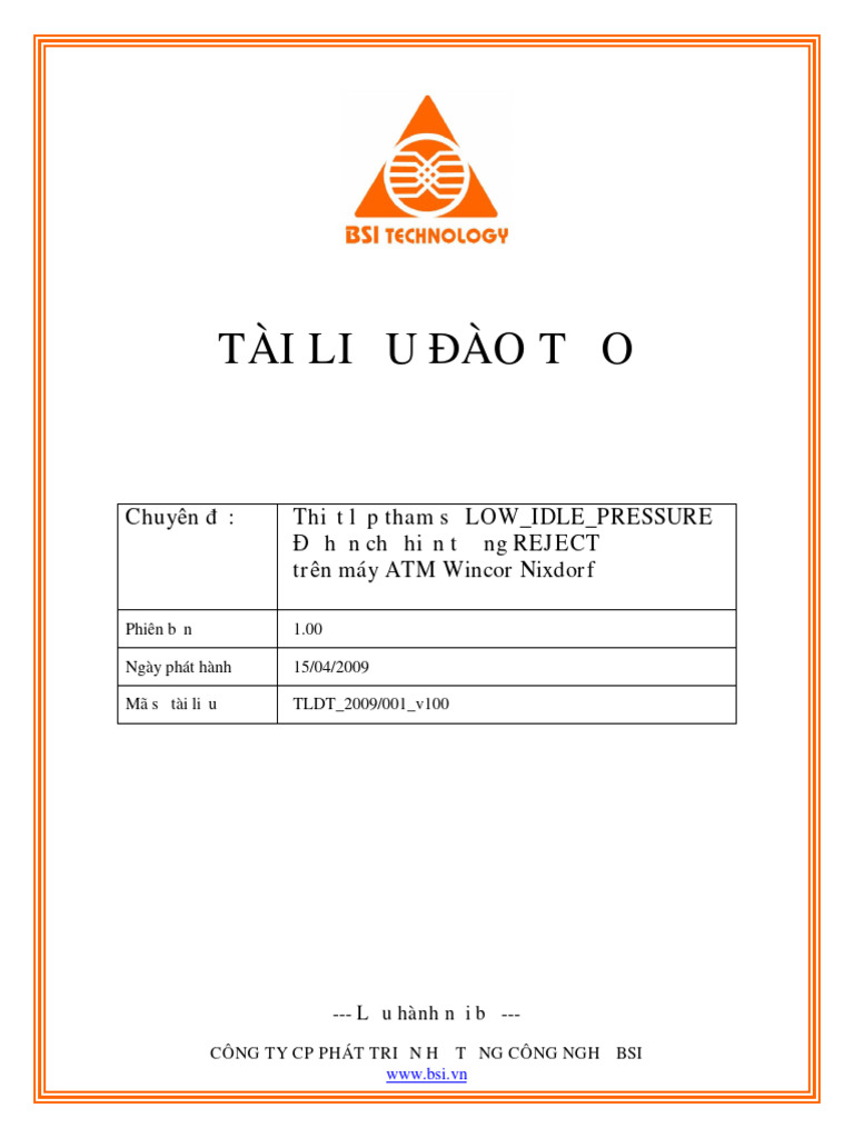 TLDT 2009-001 v100 LOW IDLE PRESSURE | PDF
