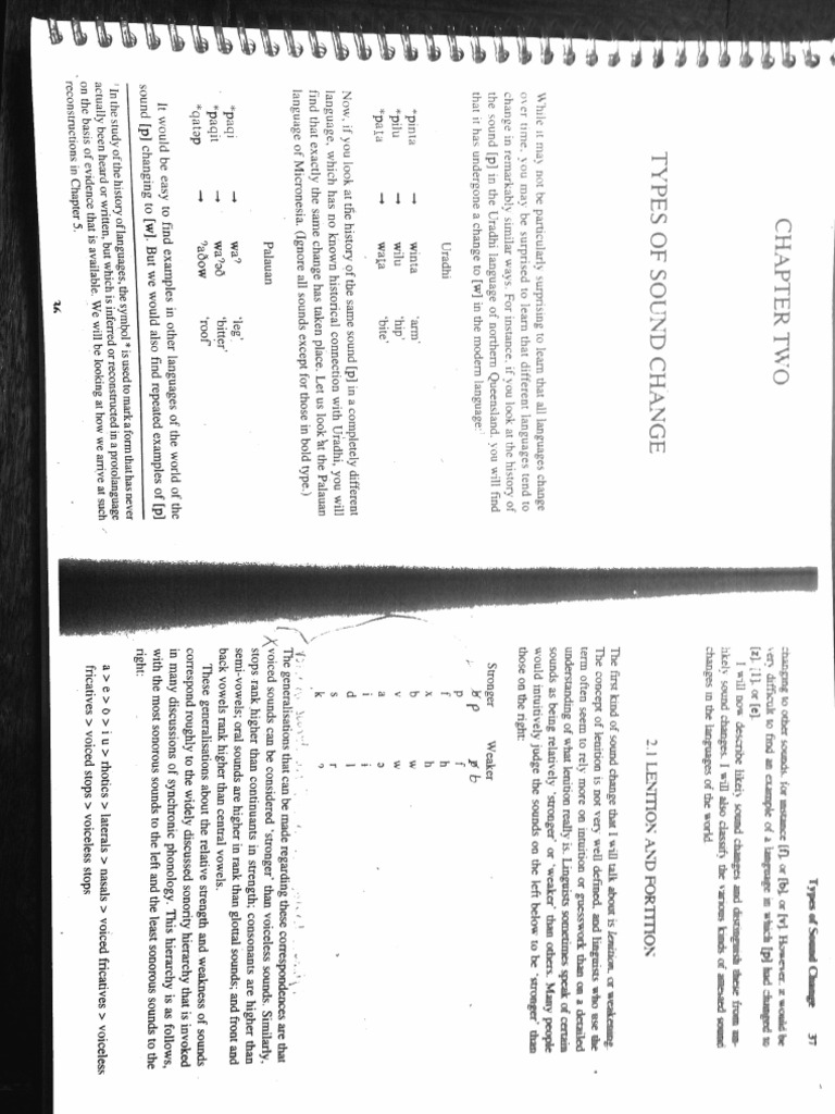 Crowley - Types of Sound Change. | PDF