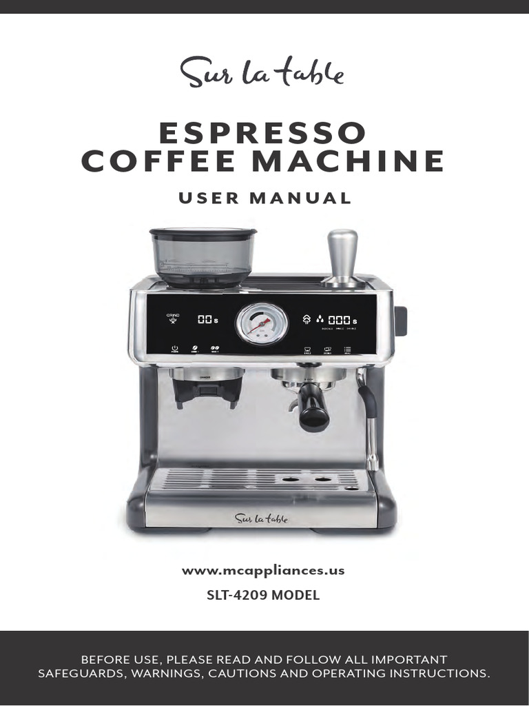 Espresso Machine | PDF | Coffee | Food And Drink Preparation