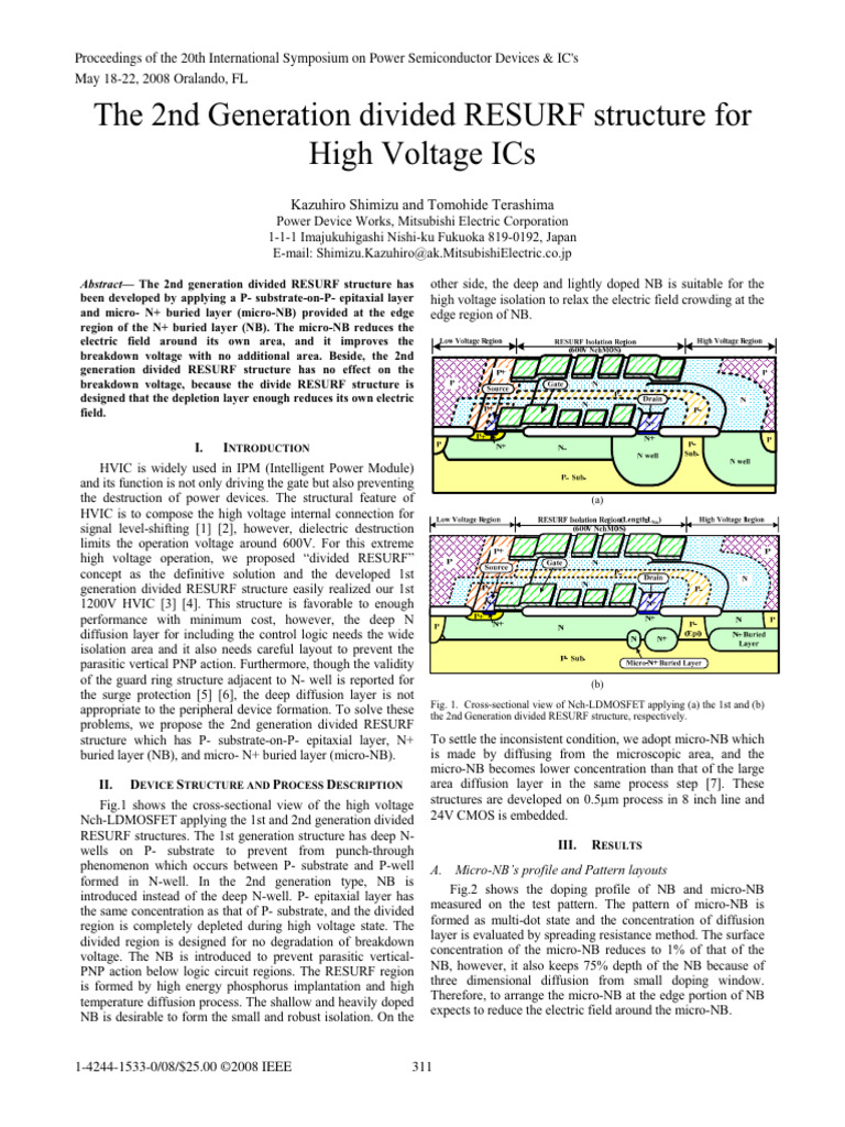 2nd Generation Divided RESURF - 78 - 9112 | PDF | Bipolar Junction ...