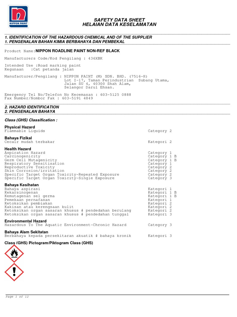 Nippon Roadline Paint Non-Ref Black | PDF