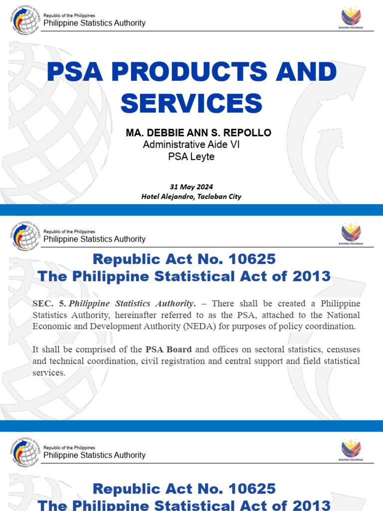 PSA Products and Services | PDF | Government