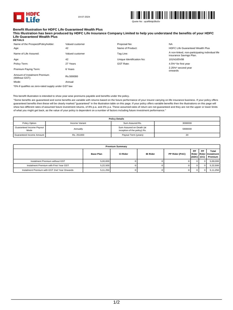 Illustration | PDF | Life Insurance | Insurance