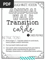 Free Animal Walk Cards for Kids | PDF