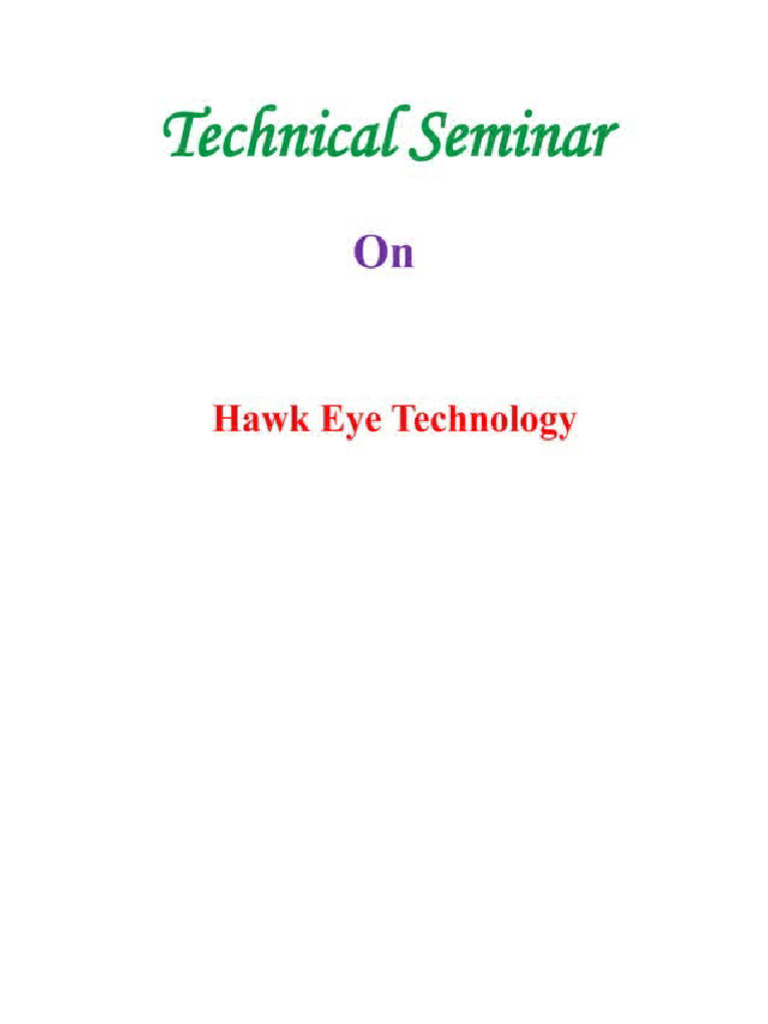 Hawk Eye Technology (1) | PDF