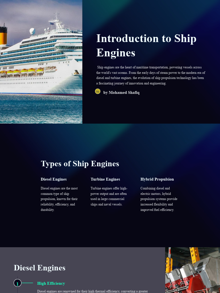 Introduction To Ship Engines | PDF | Marine Propulsion | Engines