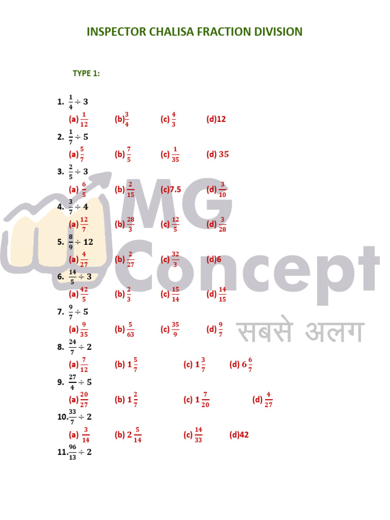 Fraction Division | PDF