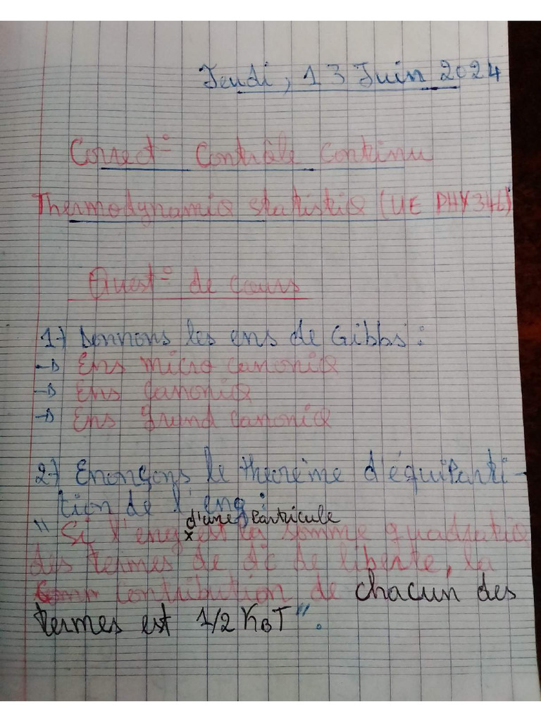 Correction CC PHY 346 | PDF