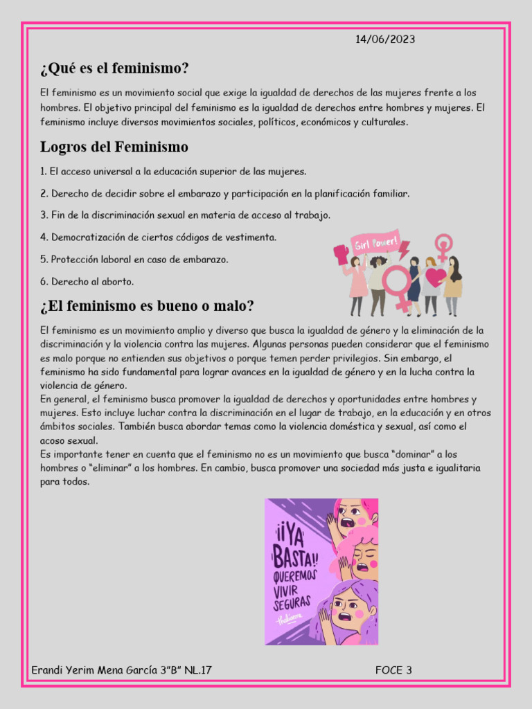 FEMINISMO Y DISCRIMINACION | PDF | Estudios de género | Feminismo