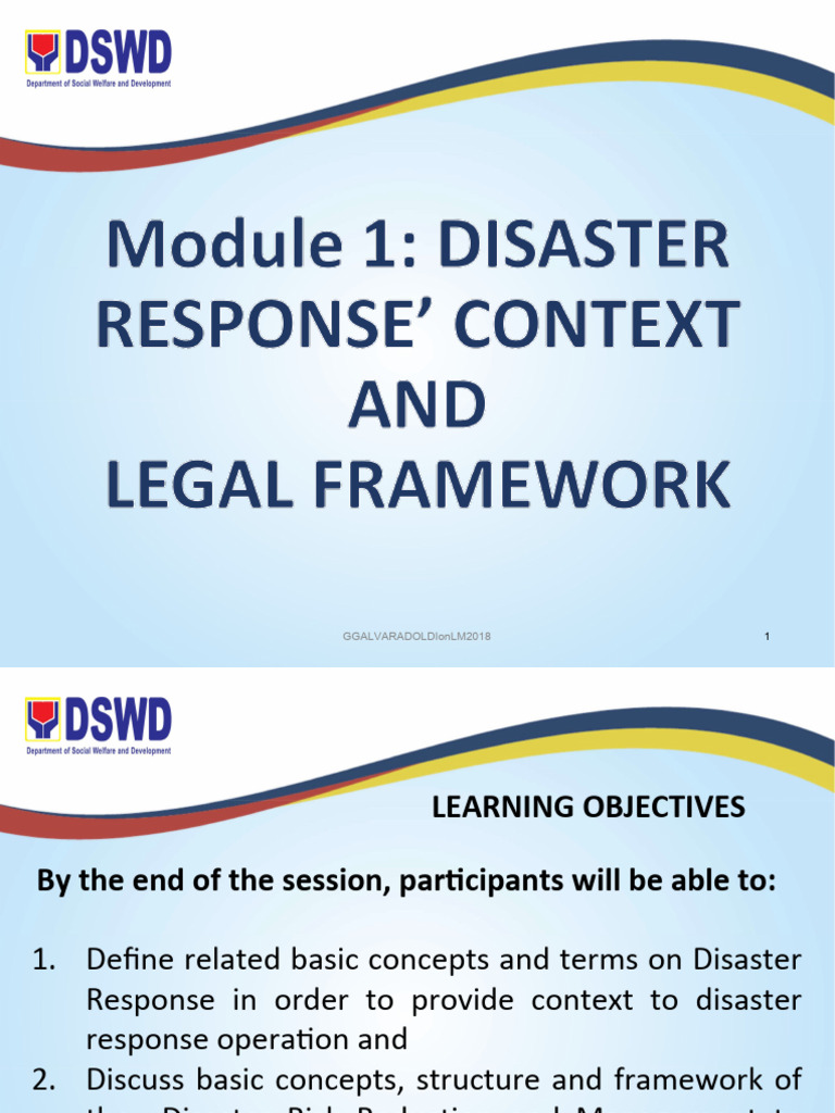 Module 1 - Disaster Framework Edited Ty | PDF | Natural Disasters ...