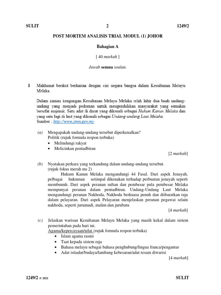 1 Analisis Lengkap Modul Johor | PDF