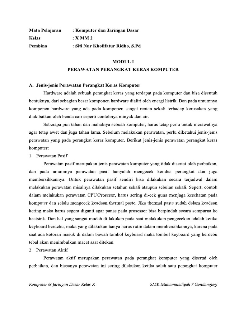 MODUL I Kjardas MM 2 Nur Kholifatur | PDF