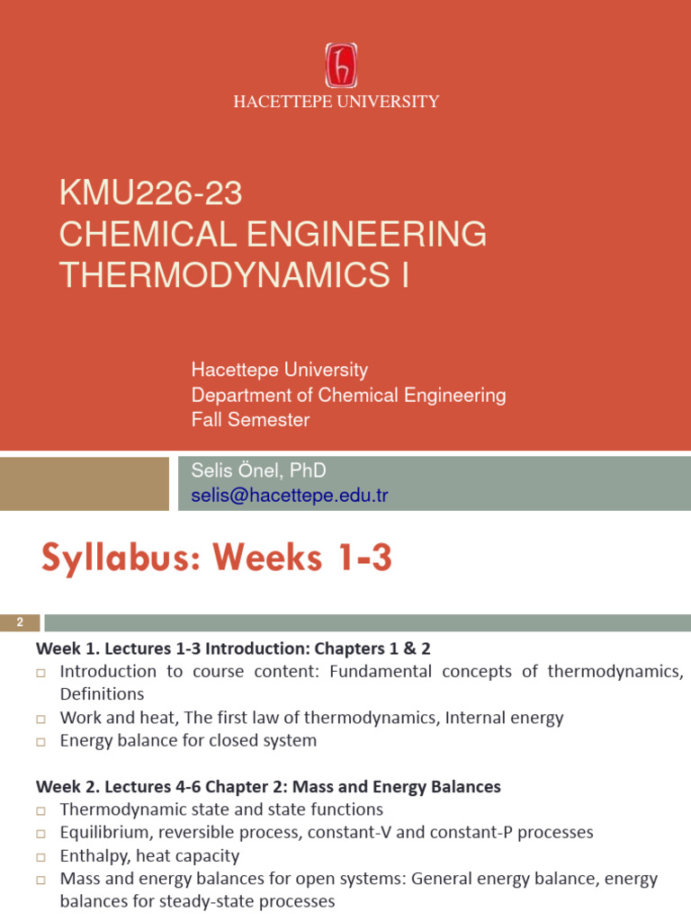 Thermodynamics I Syllabus Overview | PDF | Jet Engine | Steam