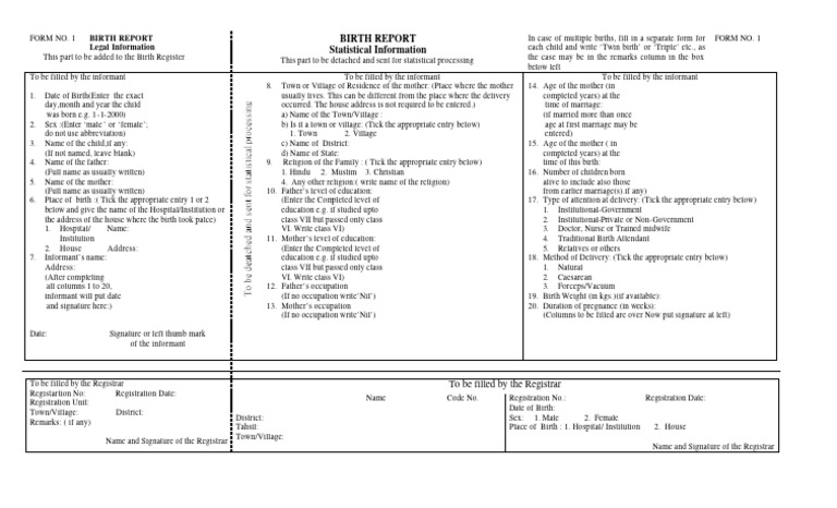 Birth Certificate | PDF | Childbirth | Human Development