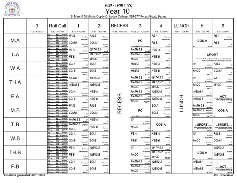 2023 Term 1 v2c YEARS 10 | PDF