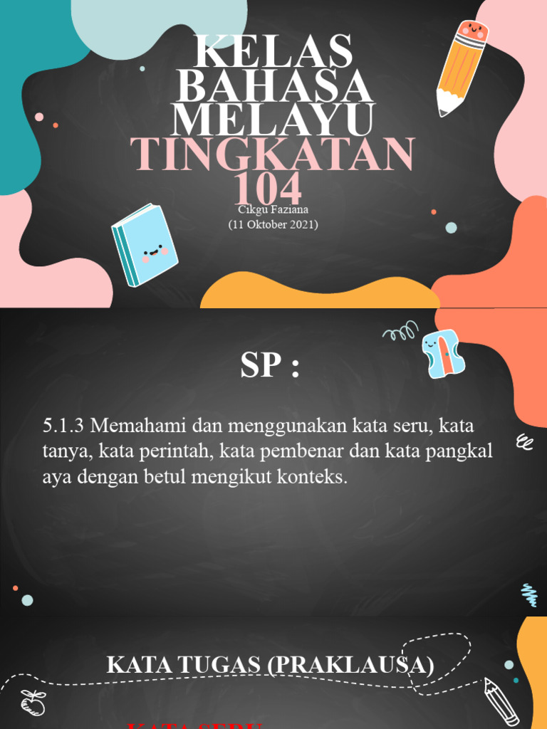 Kata Perintah, Kata Pembenar & Kata Pangkal Ayat | PDF