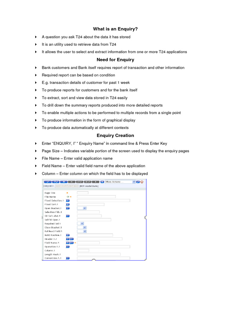 Enquiry PDF | PDF | Command Line Interface | Debits And Credits