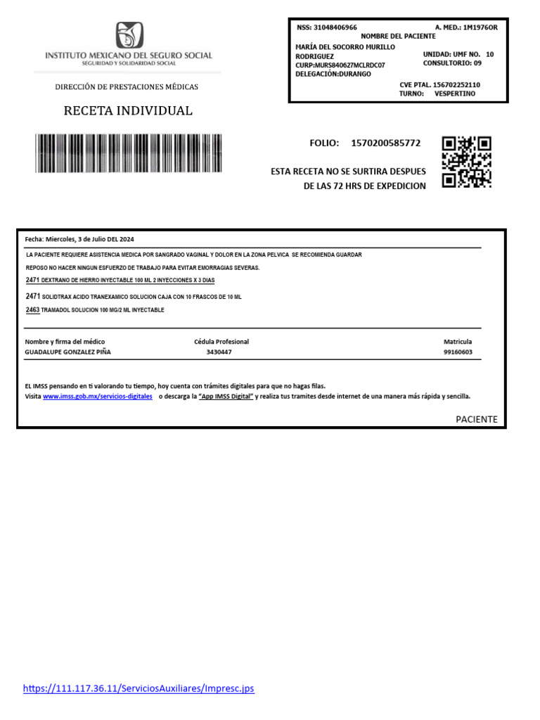 Receta Imss | PDF