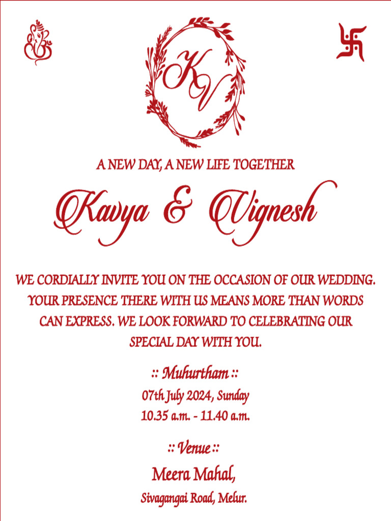Kavya & Vignesh | PDF