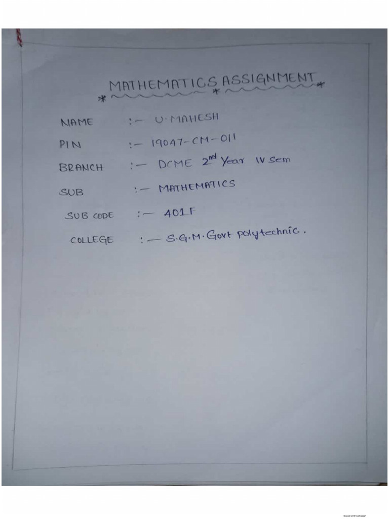 1st Assignment-011 | PDF