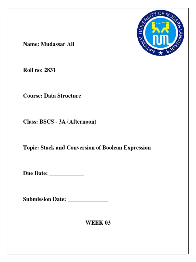 Data Structure Lab Report Week 3 Pdf Computer Programming Algorithms And Data Structures