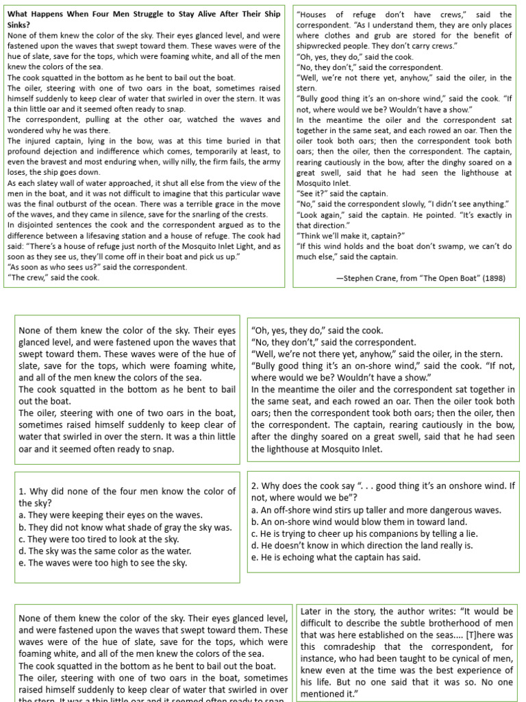 GED Prep Dignostic Test, Reading | PDF | Art