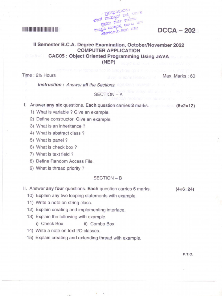 II Sem Bca 22 (Nep) QP 2021 | PDF