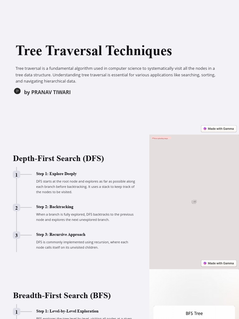 Tree Traversal Techniques | PDF | Algorithms | Theoretical Computer Science Tree Traversal Techniques | PDF | Algorithms | Theoretical Computer Science