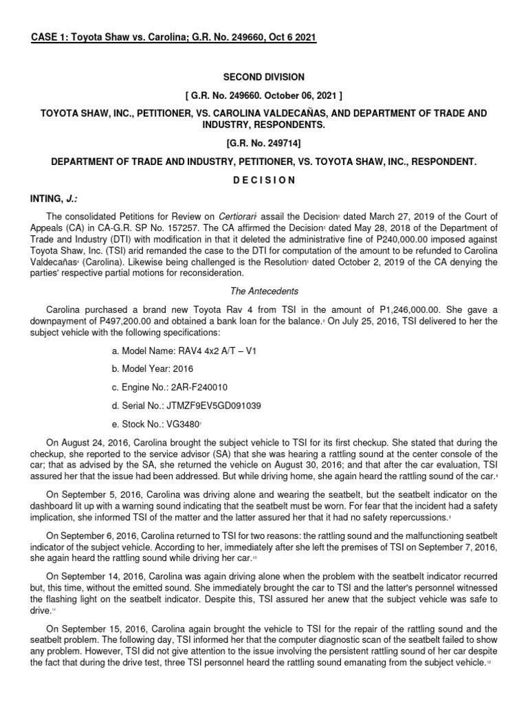 Consumer Protection CASES | PDF | Pleading | Appeal