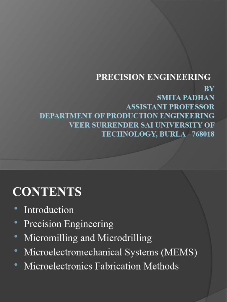 Precision Engineering 1 | PDF | Semiconductor Device Fabrication ...