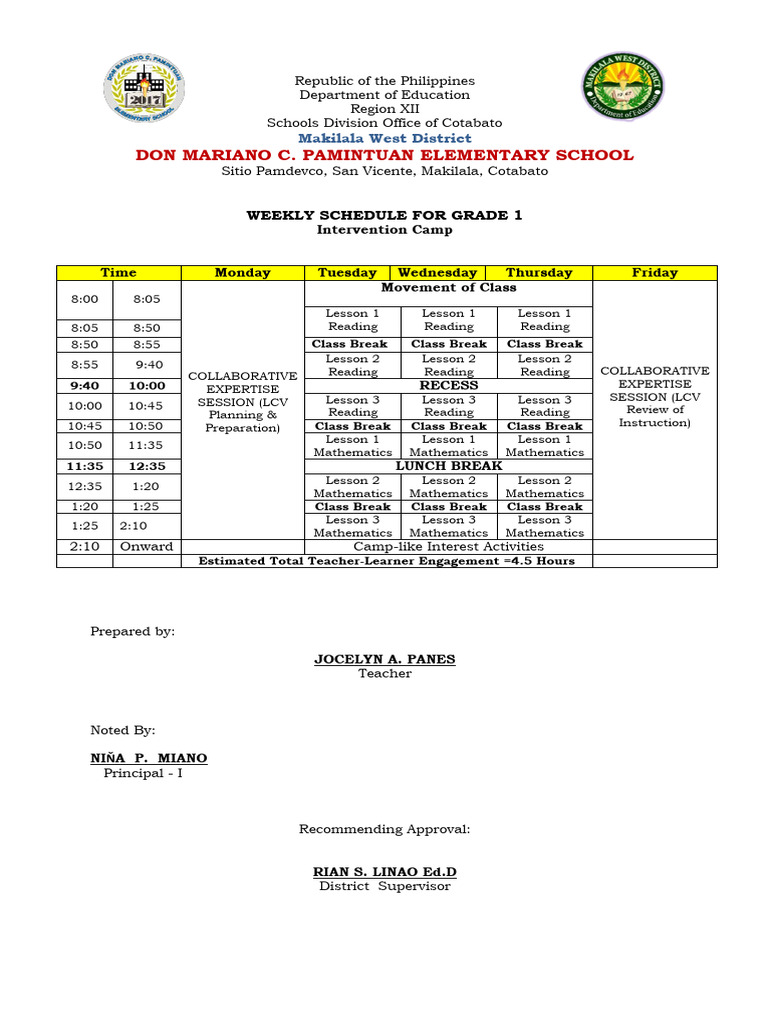 Class Program NLC | PDF | Social Institutions | Schools