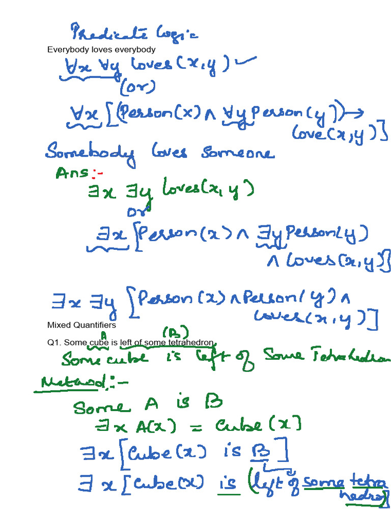 Mixed Quantifiers Predicate Logic | PDF | Formalism (Deductive) | Mathematical Logic