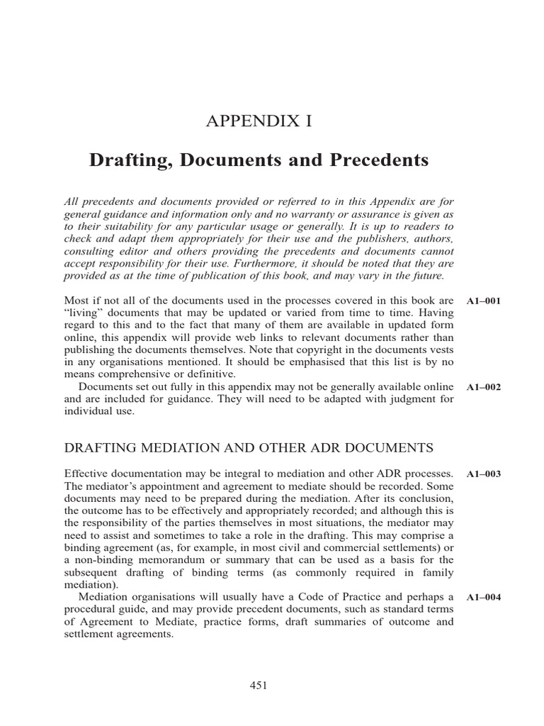 ADR - Drafting, Documents & Precedents | PDF | Mediation | Arbitration