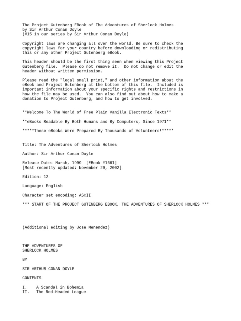 afile | PDF | Project Gutenberg | A Scandal In Bohemia afile | PDF | Project Gutenberg | A Scandal In Bohemia