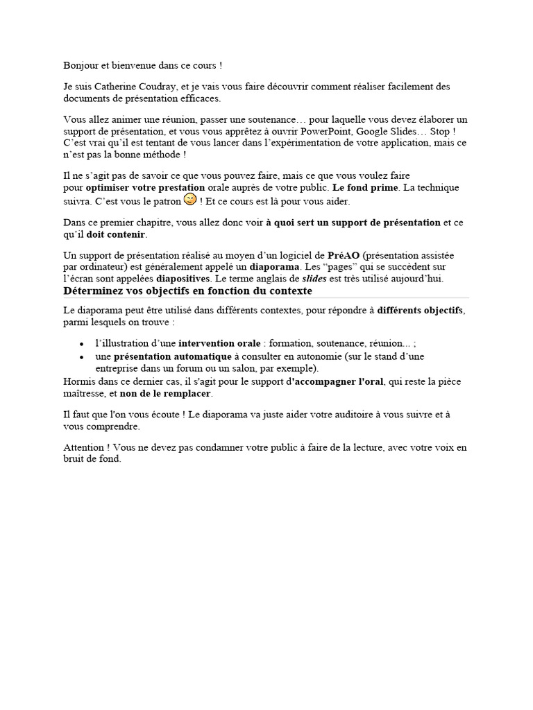 Créer des diaporamas efficaces en MOOC | PDF | Microsoft Powerpoint | Licence Creative Commons