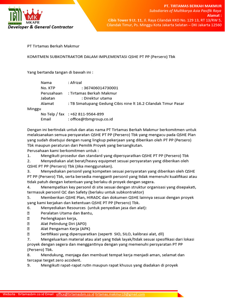 Kop Surat TBM 05-01-2024 | PDF