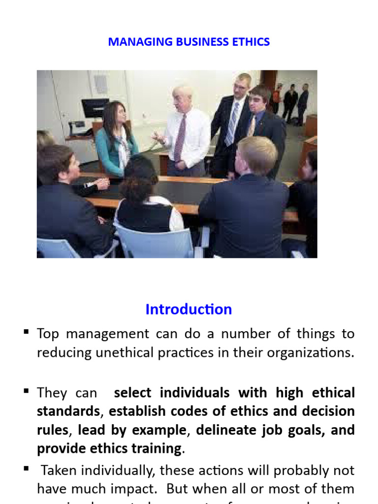 Chapter 4 Managing Ethics | PDF | Business Ethics | Social Psychology
