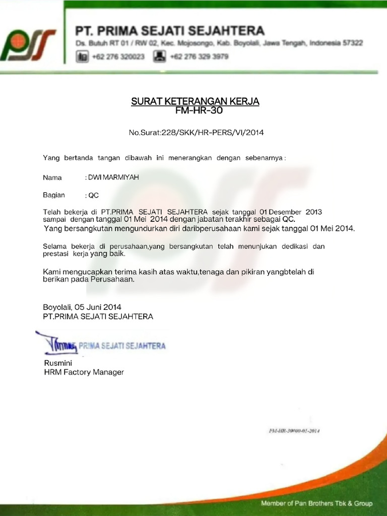 PT - Prima Sejati Sejahtera | PDF