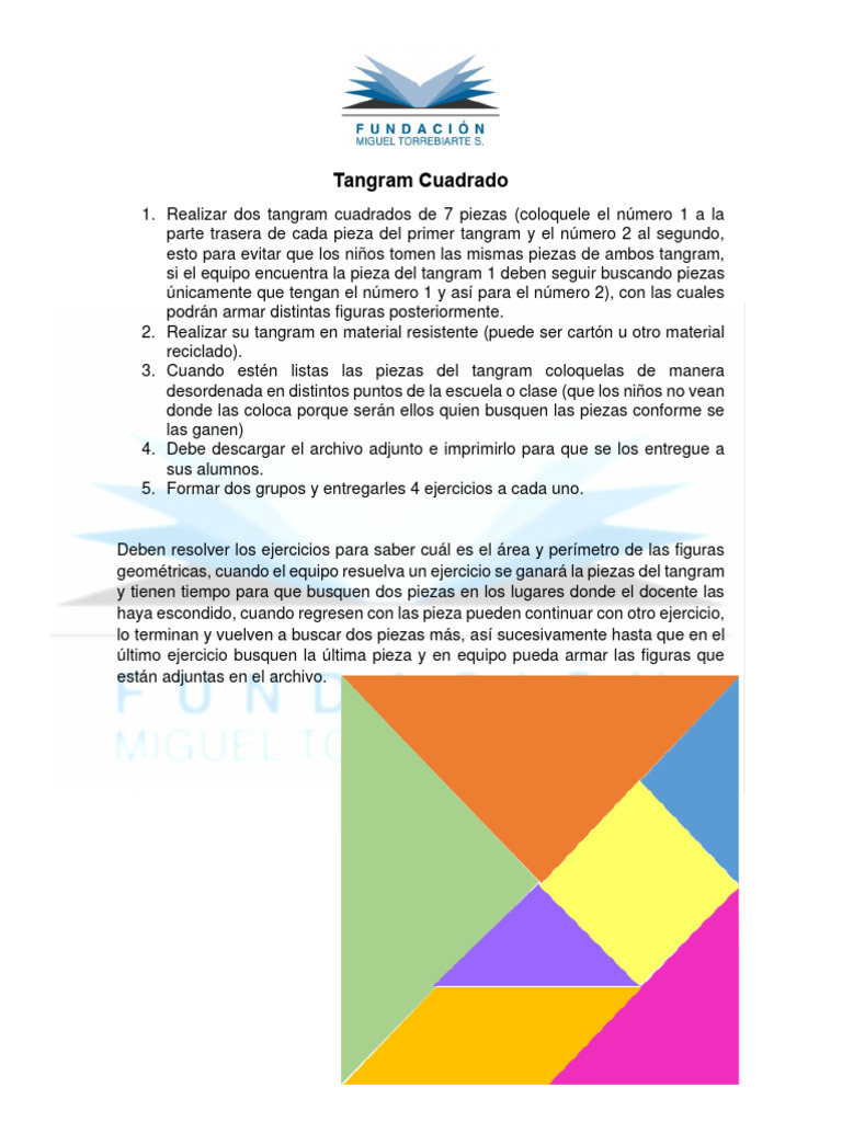 Tangram y Matemáticas para Niños | PDF | Métodos y materiales de ...