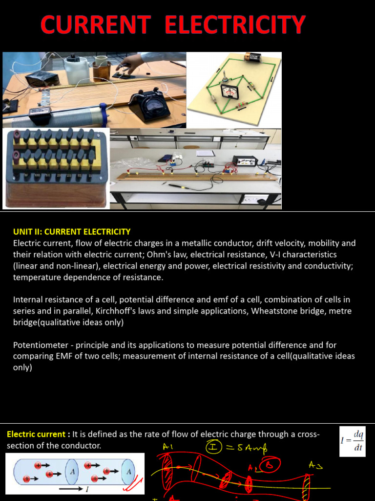 3 - Current Electricity | PDF | Electrical Resistivity And Conductivity | Electric Current