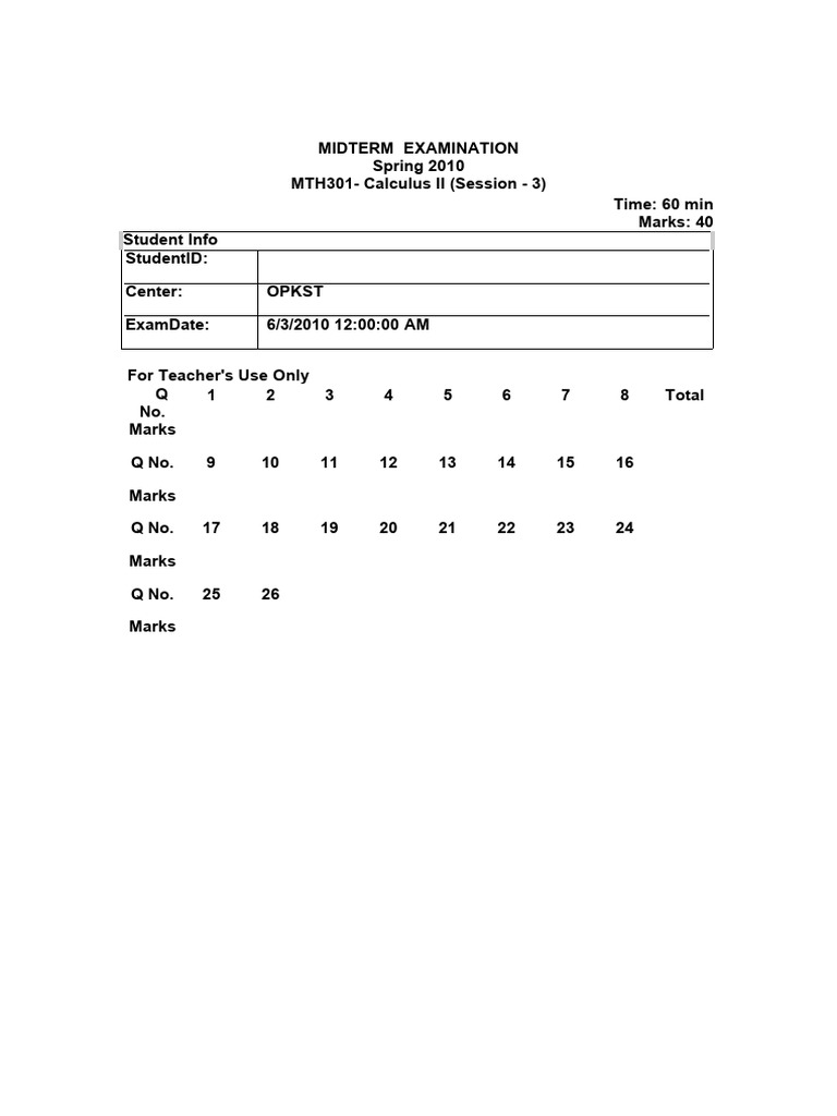 MTH301 Midterm Solved MCQs With Reference by Students | PDF ... MTH301 Midterm Solved MCQs With Reference by Students | PDF ...