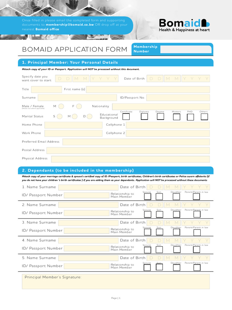 Bomaid 27 Jan Application EForm 1 | PDF | Affidavit | Birth Certificate
