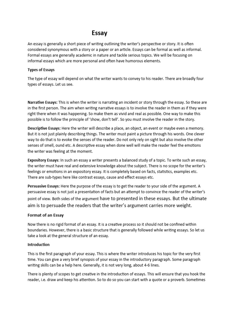 Essay Writing | PDF | Essays | Cognitive Science