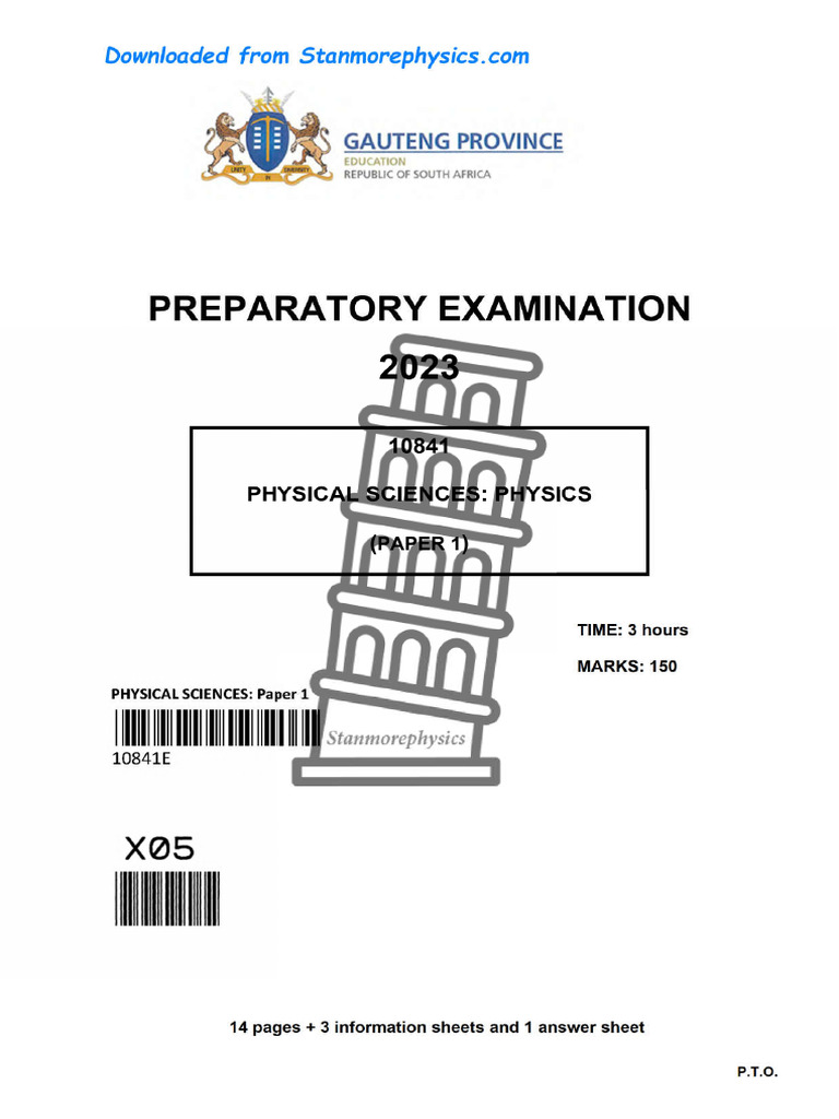 GP Physical Sciences Grade 12 SEP 2023 P1 and Memo | PDF