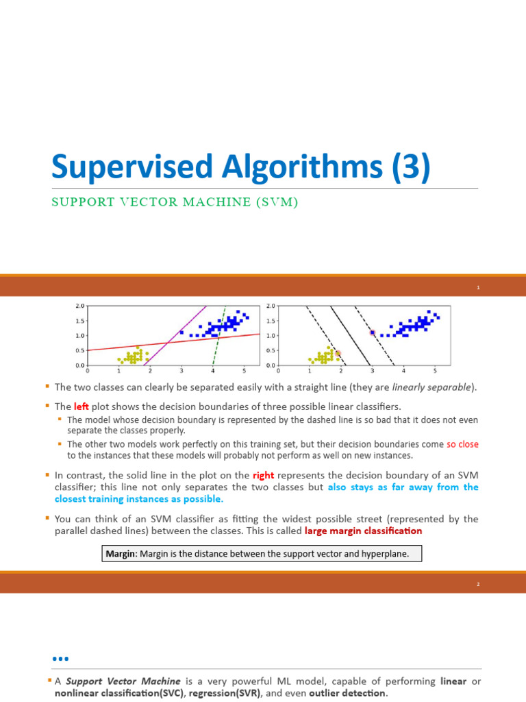 Supervised Alg | PDF | Support Vector Machine | Statistical Classification