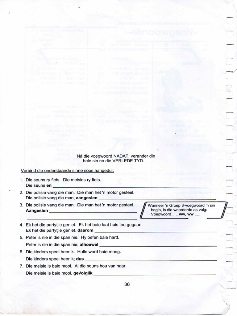 Conjunctions Voegwoorde Oefening 1 | PDF